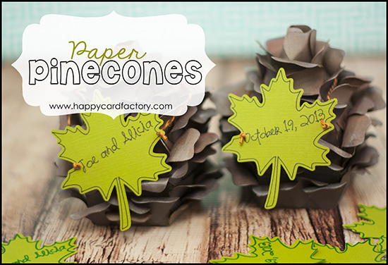 Easy Paper Pine Cones for Your Fall Decor - HappyCardFactory Designs