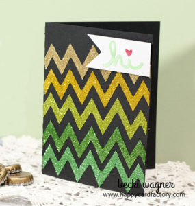Glitter Chevron Card - HappyCardFactory Designs