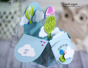 Hot Air Balloon Box Card - HappyCardFactory Designs